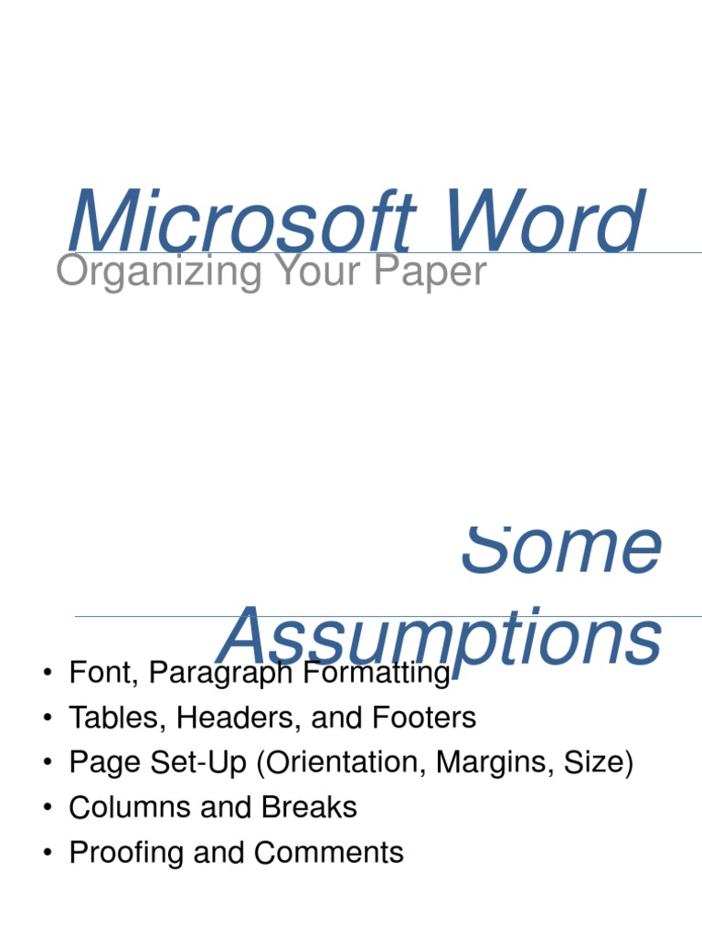 02 - Microsoft Word Overview | PDF
