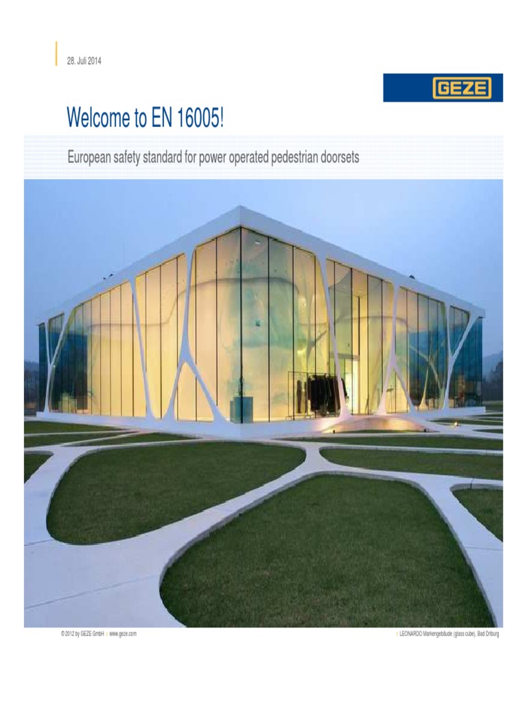 En 16005 | PDF | Door | Switch