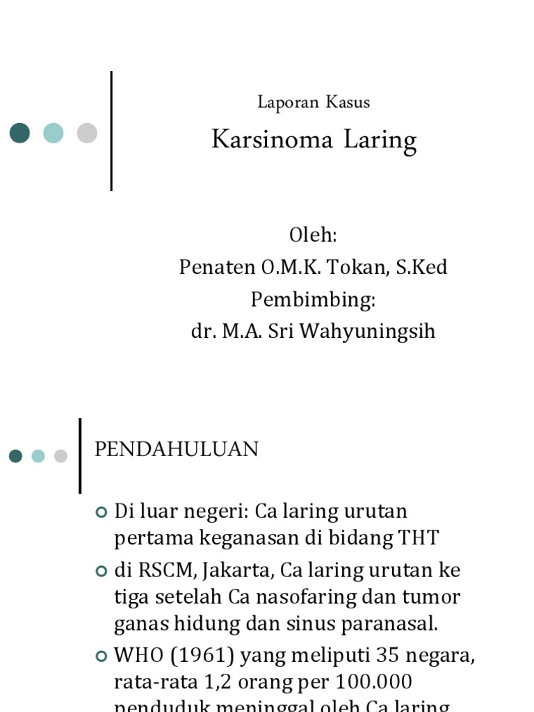 Laporan Kasus CA LARING | PDF