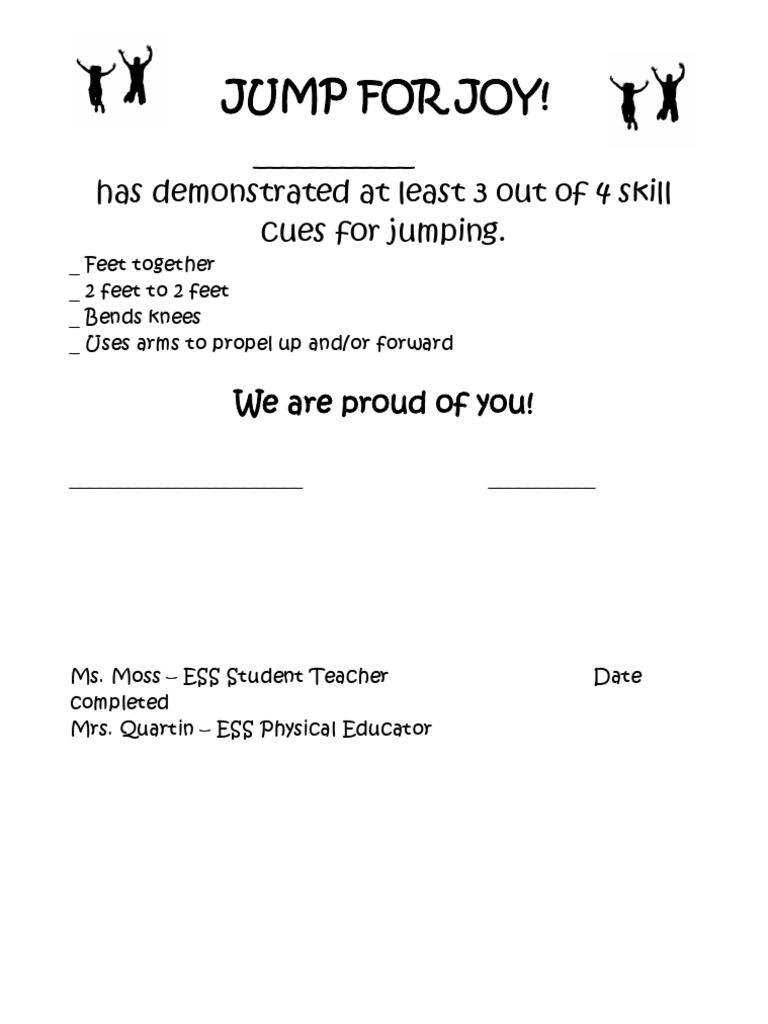Jump Certificate | PDF