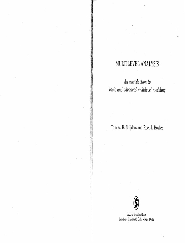 Multilevel Analysis | PDF