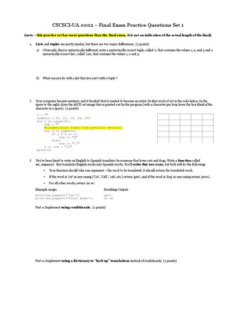 Final Practice Questions Set 1 | PDF | String (Computer Science) | Password