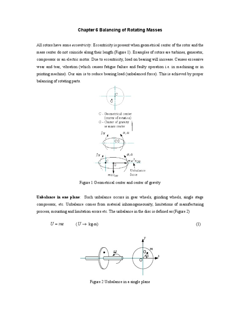 Chapter 6 Balancing of Rotating Components | PDF