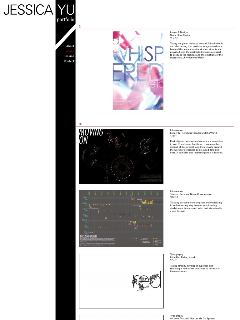 Jessica Yu Works Portfolio | PDF | Art