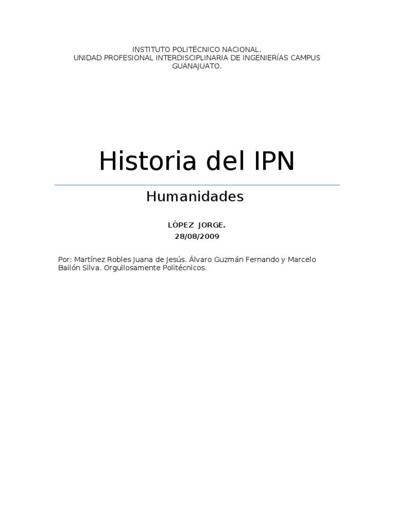 Historia y Lema del IPN | PDF | Science | Ciencia y Tecnología