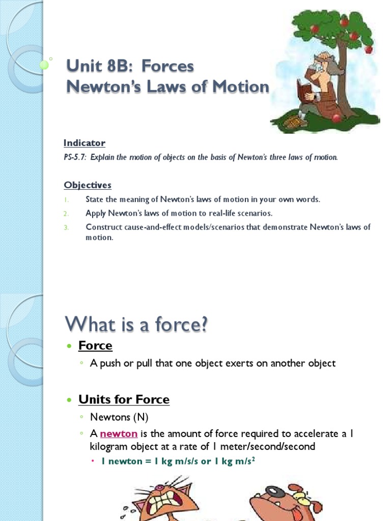 Newtons Laws of Motion | PDF | Inertia | Force