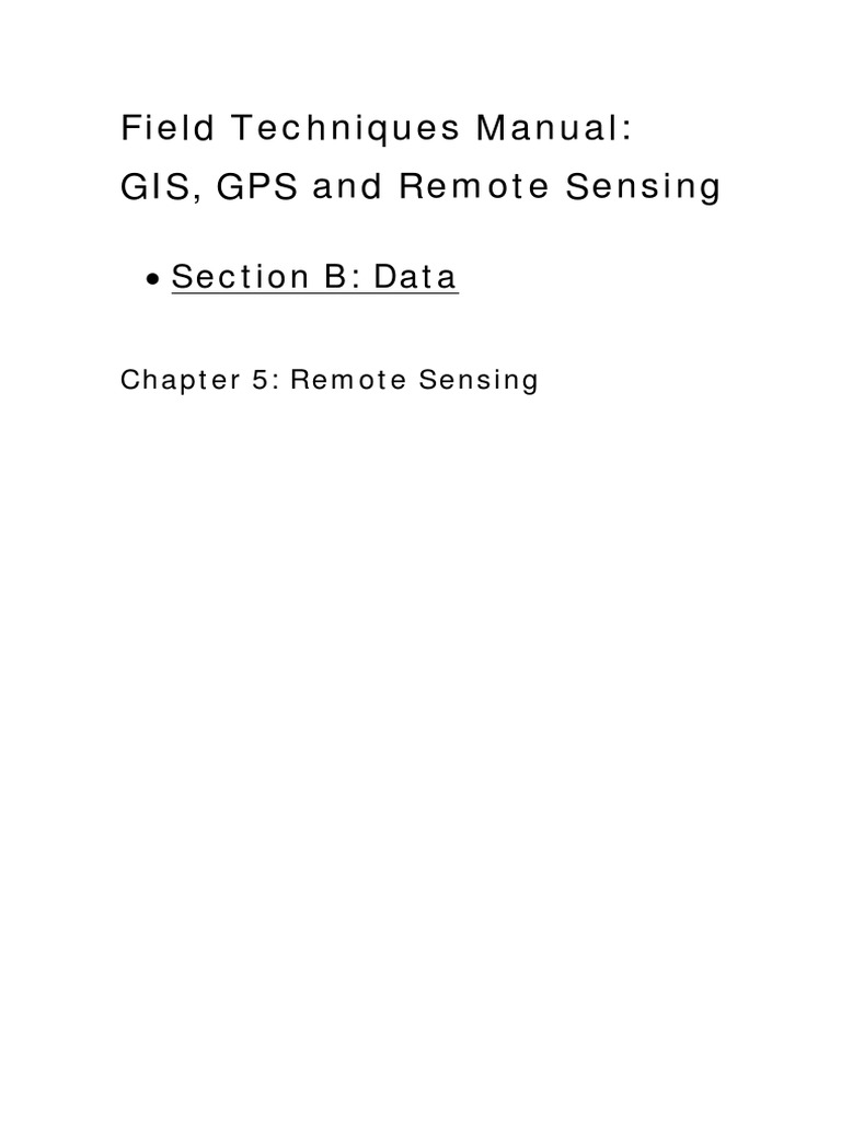 Chapter 5 Remote Sensing | PDF | Remote Sensing | Image Resolution