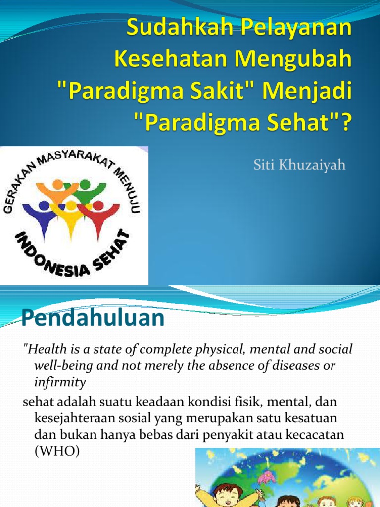 Pergeseran Paradigma Kesehatan di Indonesia | PDF