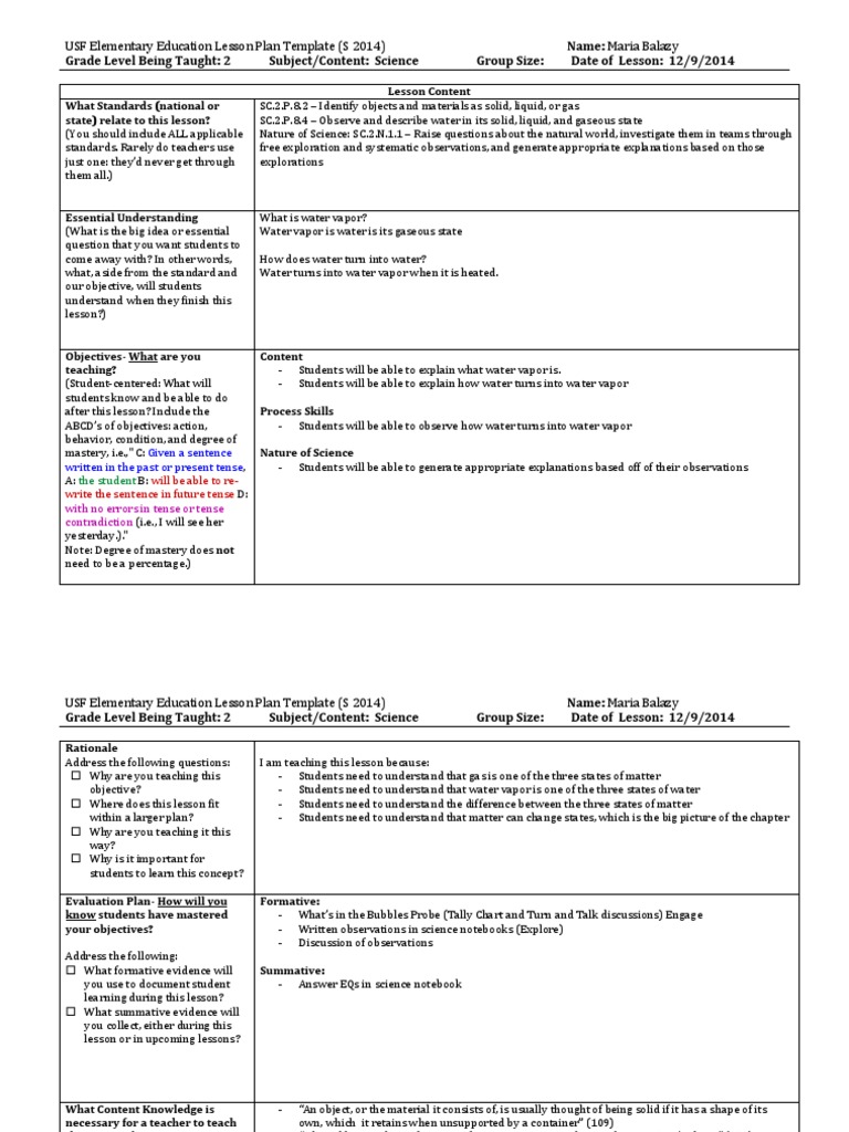 Water Vapor Lesson | PDF | Lesson Plan | Liquids