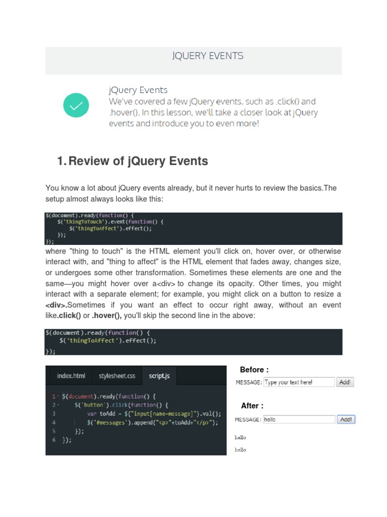 Documentation On Jquery Pdf J Query Computer Keyboard 5587