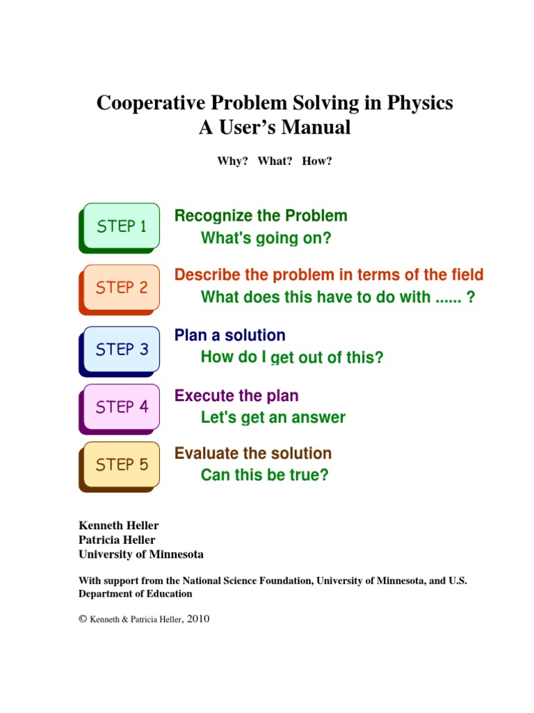 Coop Problem Solving Guide | Download Free PDF | Expert | Physics