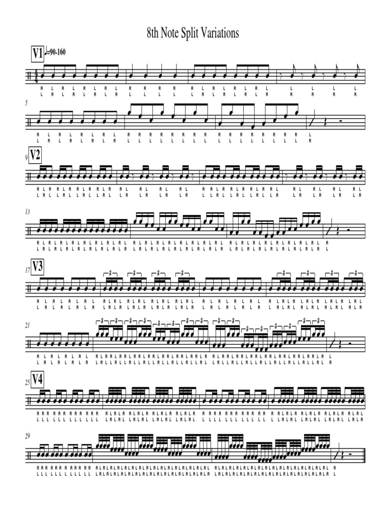 8th Note Split Variations | PDF | History