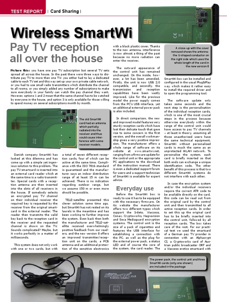 0705 Smartwi | PDF | Radio | Smart Card