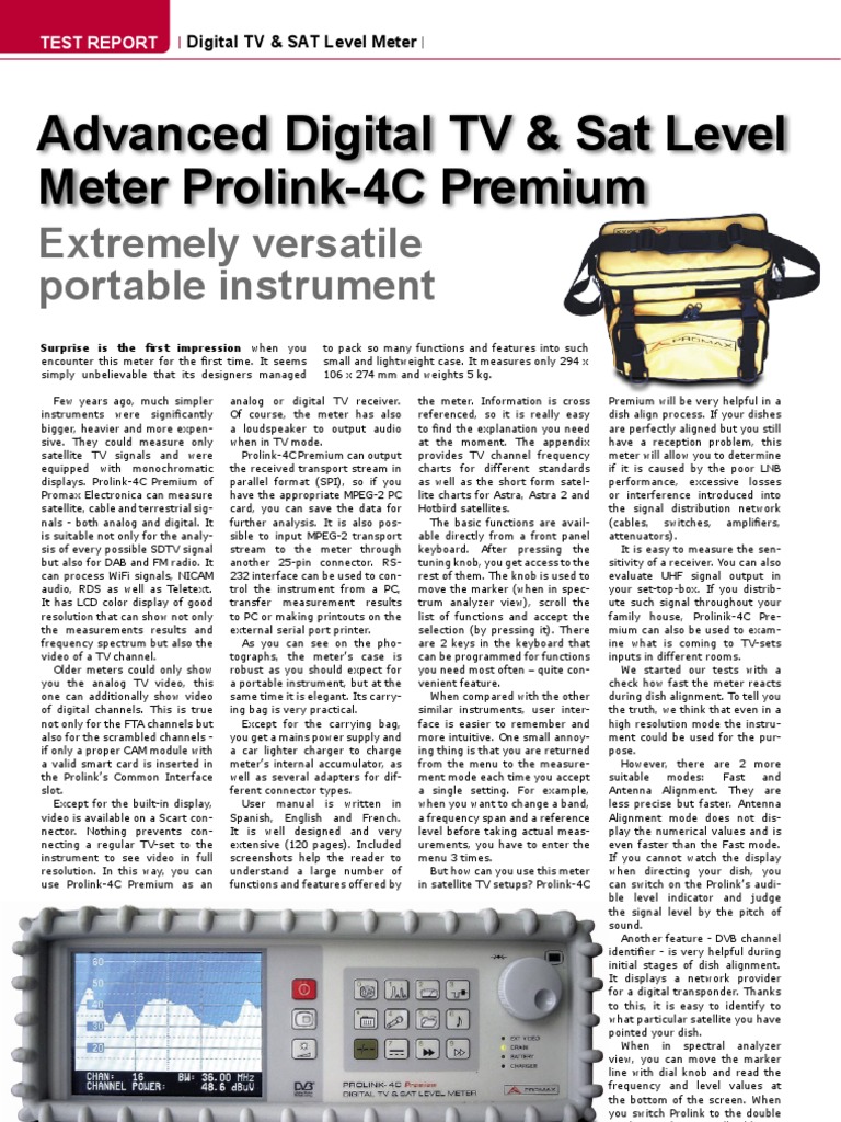 0605 Promax | Download Free PDF | Television | Satellite Television