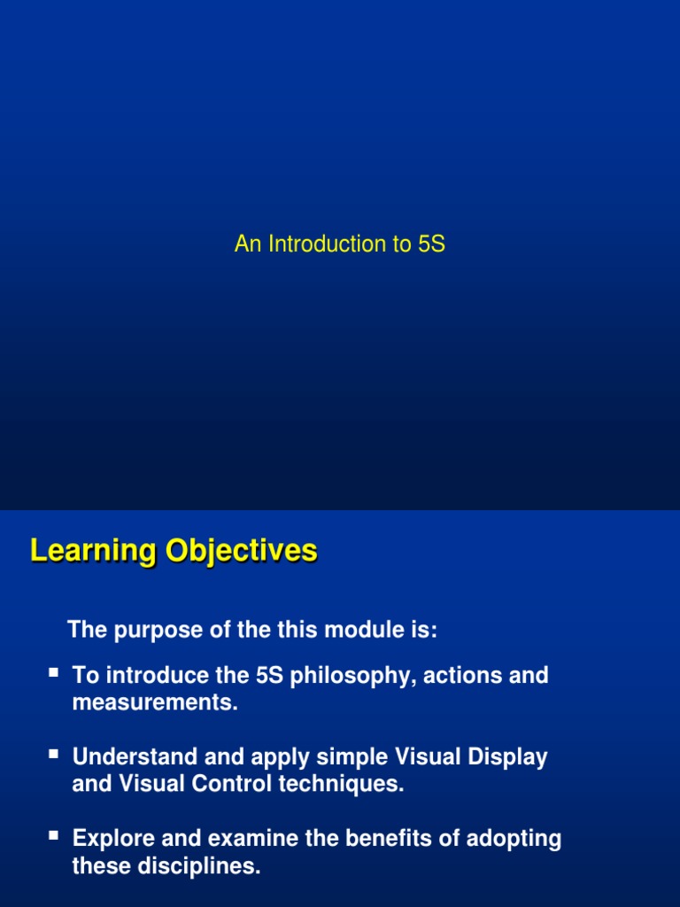 An Introduction To 5S | PDF | Reliability Engineering | Business