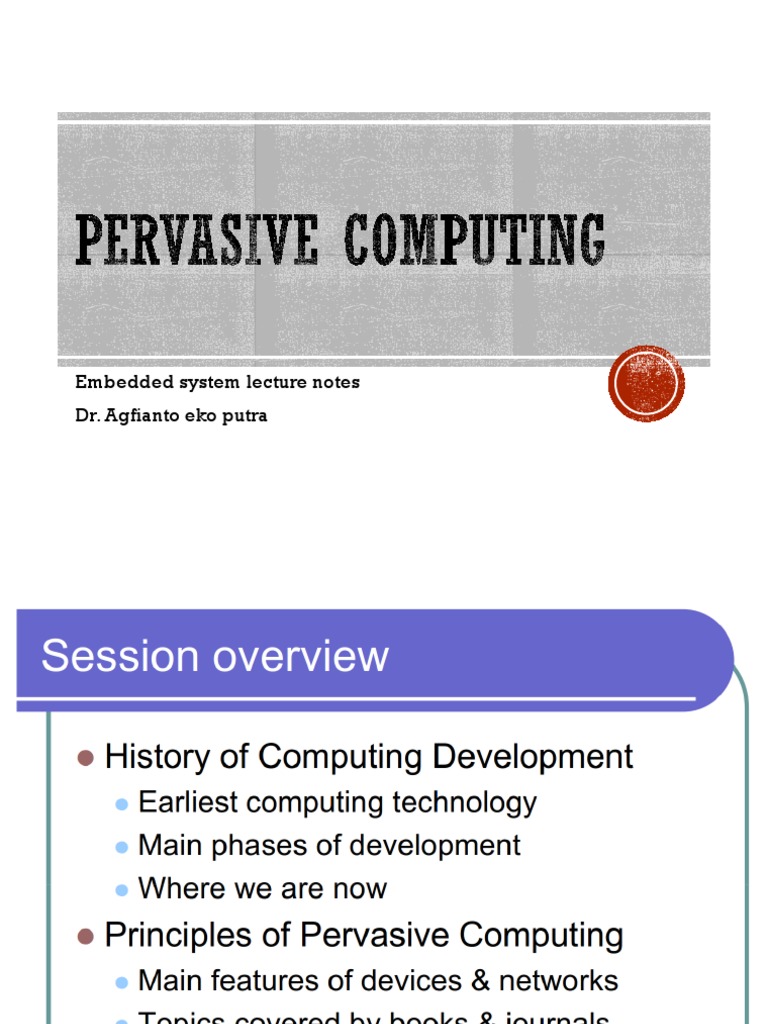 Embedded System Lecture Notes Dr. Agfianto Eko Putra | PDF | Mobile ...