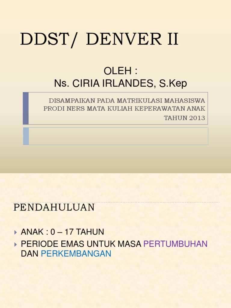 DDST | PDF | Kesehatan Holistik