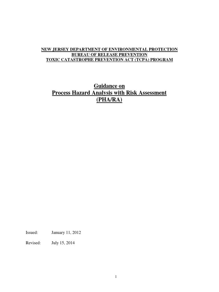 Guidance On PHA-RA | PDF | Risk Management | Risk Assessment