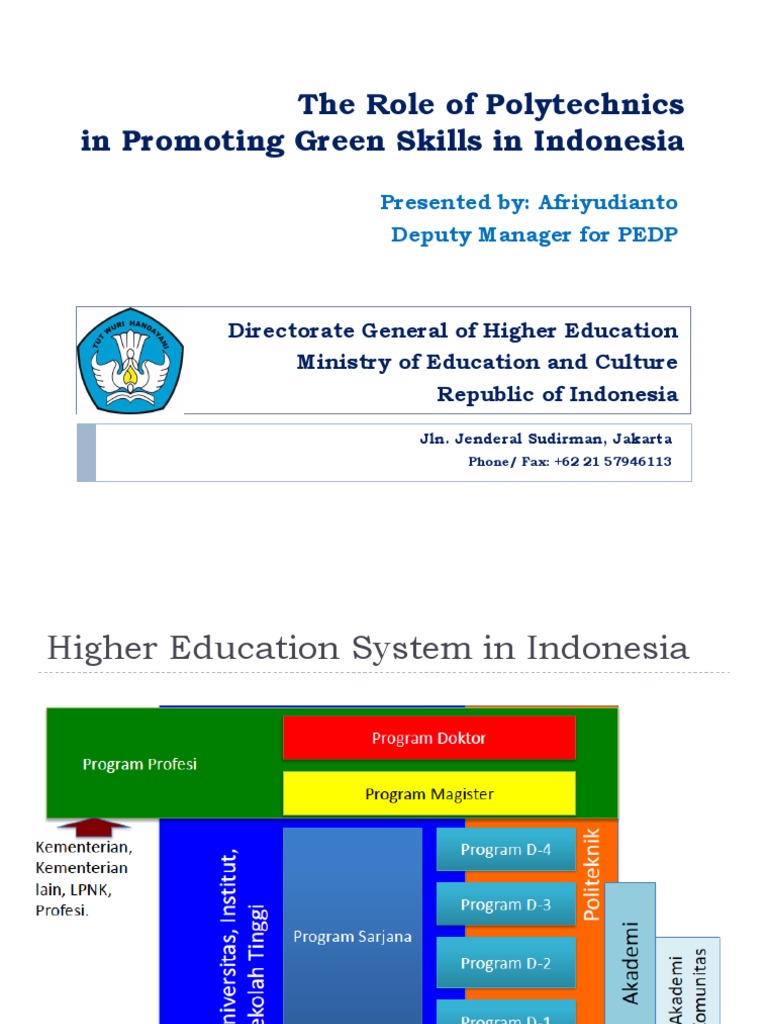 Afriyudianto - The Role of Polytechnics in Promoting Green Skills in Indonesia | PDF