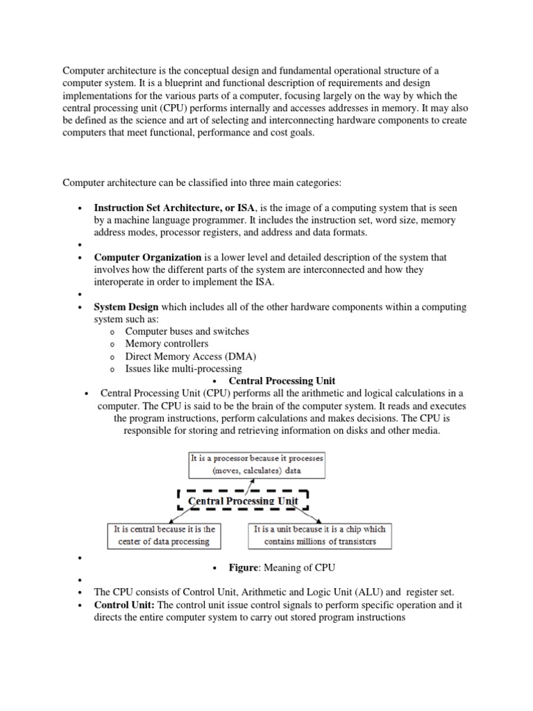 Computer Architecture | Download Free PDF | Instruction Set | Central Processing Unit