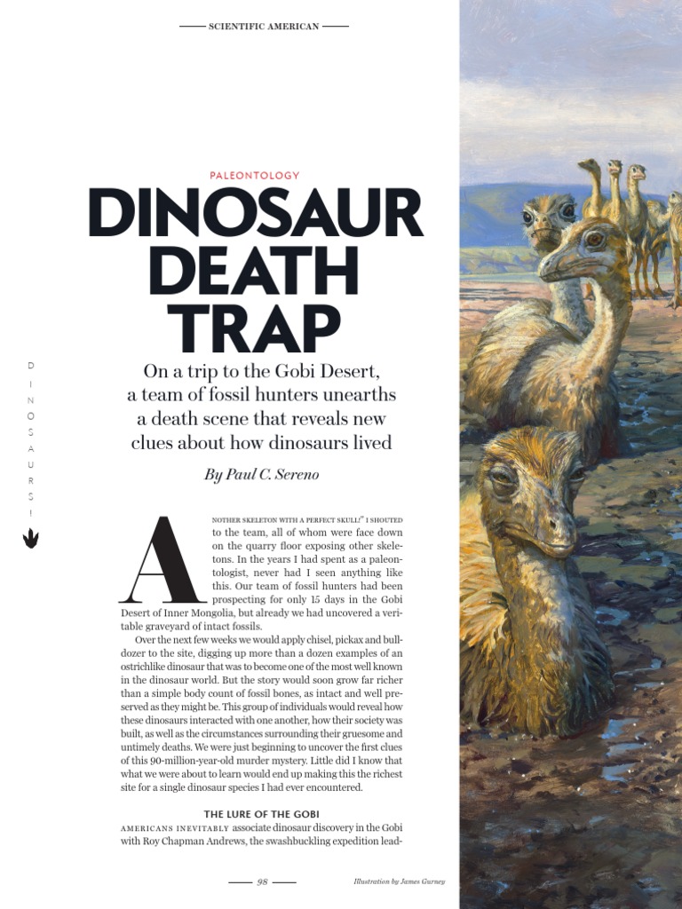 Scientificamericandinosaurs0514 98 PDF | PDF | Dinosaurs | Vertebral Column