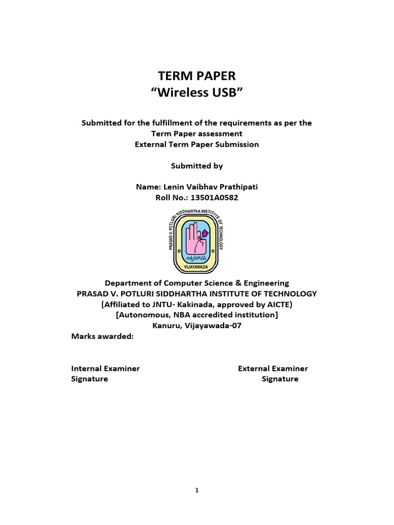 An Analysis of Wireless USB Technology: Examining its Features ...