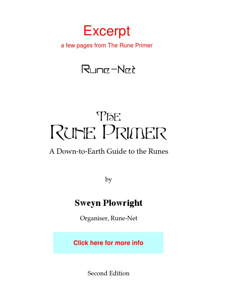 A Few Pages From The Rune Primer | PDF | Runes | Heathenry (New ...