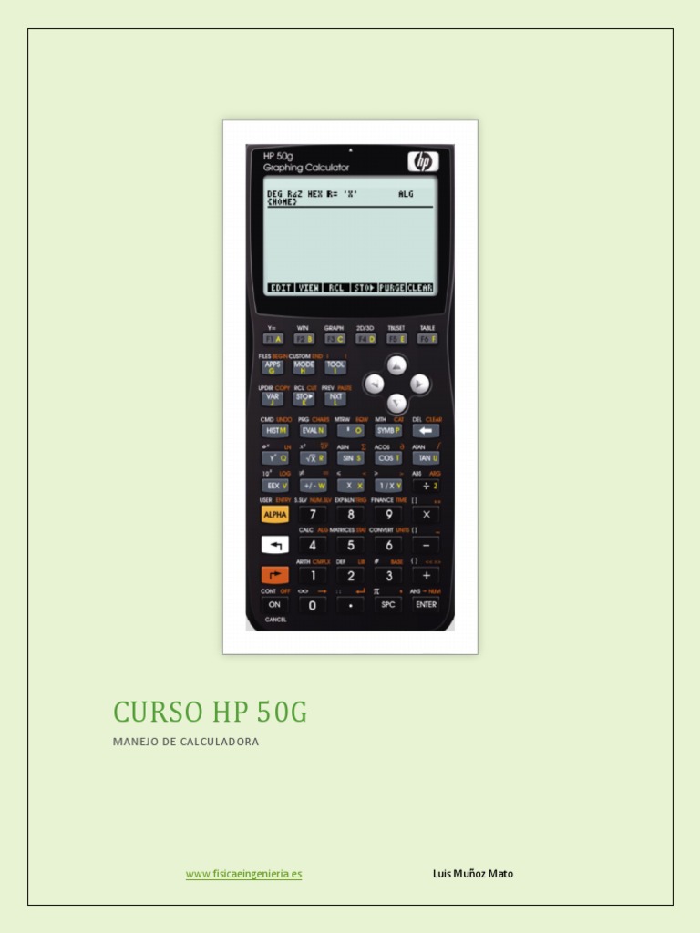 HP 50 g | Matriz (Matemáticas) | Ecuaciones