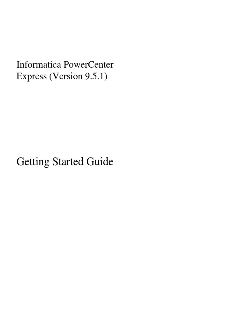 PowerCenter Express Guide | PDF | Databases | Metadata