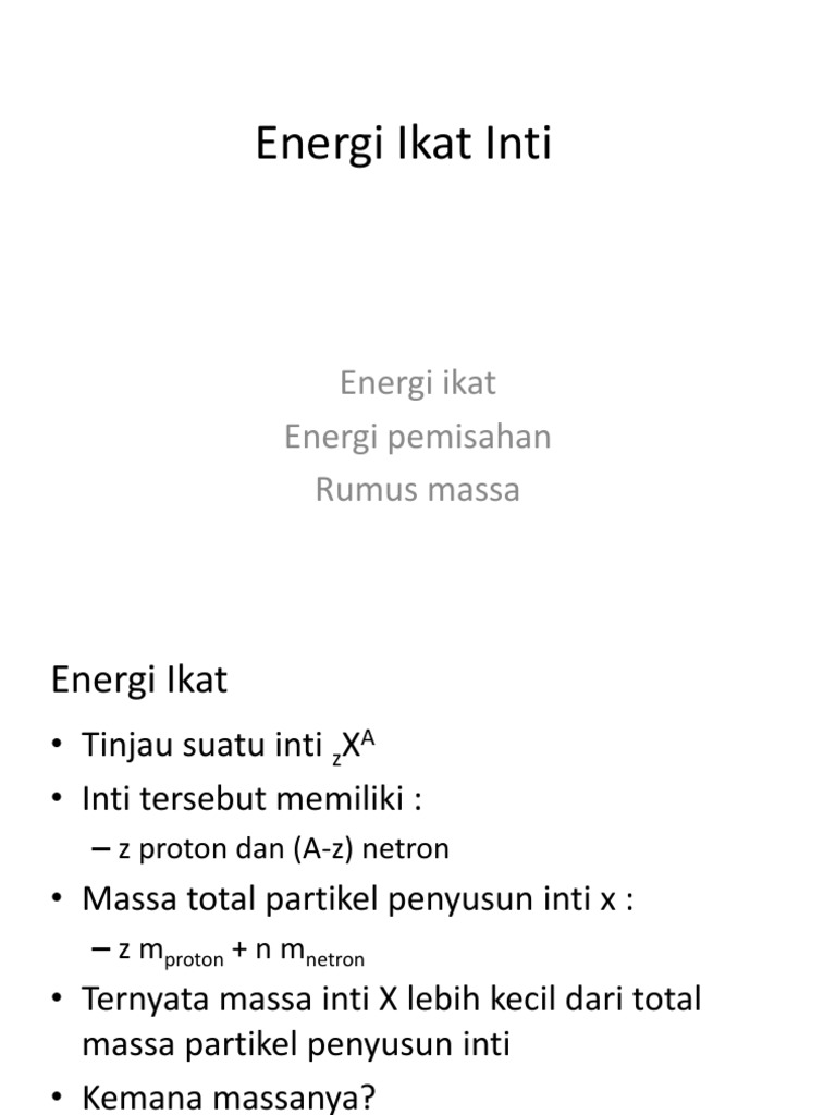 Energi Ikat Inti | PDF