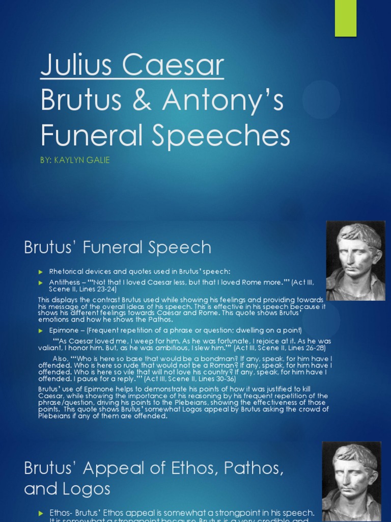 Julius Caesar Antonys Speech At Funeral