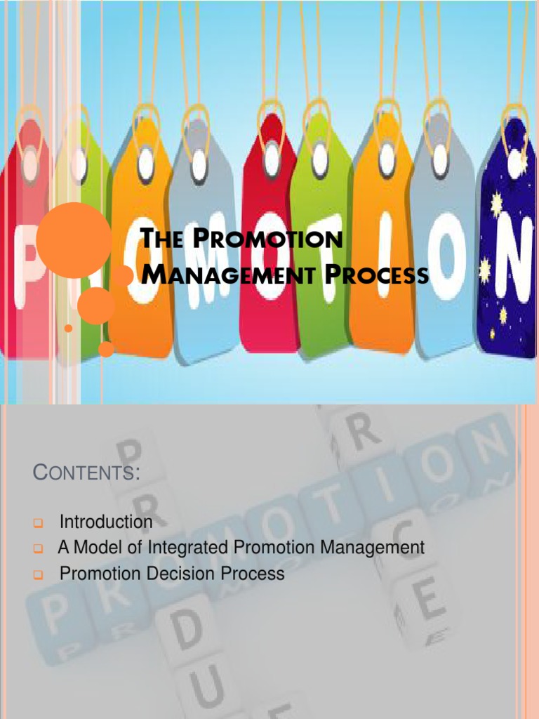 Promotion Management Process Overview | PDF | Promotion (Marketing ...