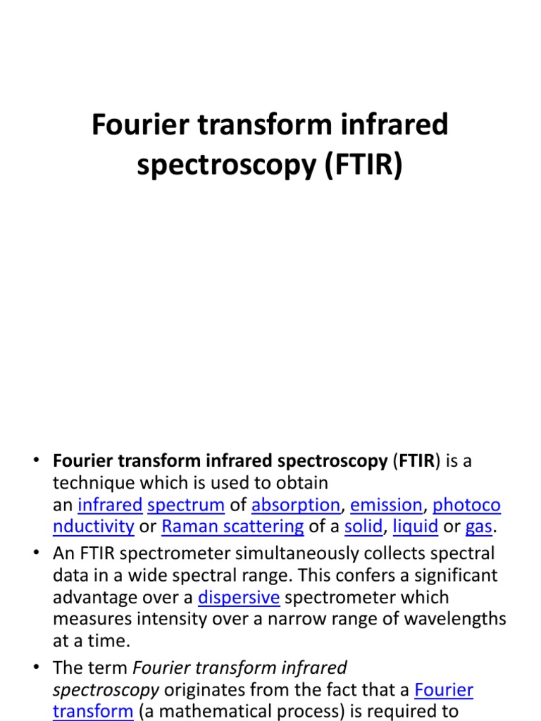 FTIR Spec - L3 - Rev PDF | PDF | Fourier Transform Infrared ...