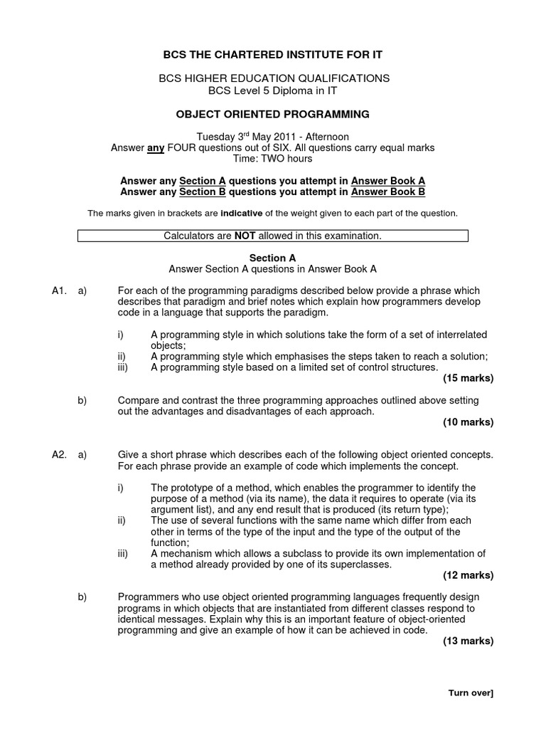 Bcs Higher Education Qualifications BCS Level 5 Diploma in IT | PDF ...