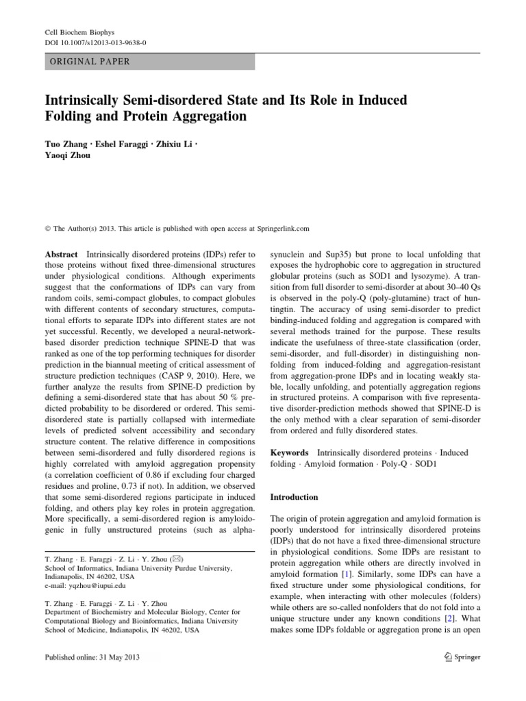 Jurnal Agregasi Protein | Protein Folding | Amyloid