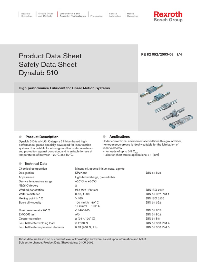 Dynalub Lubricant 510 Eng R0 Safety | Dangerous Goods | Combustion