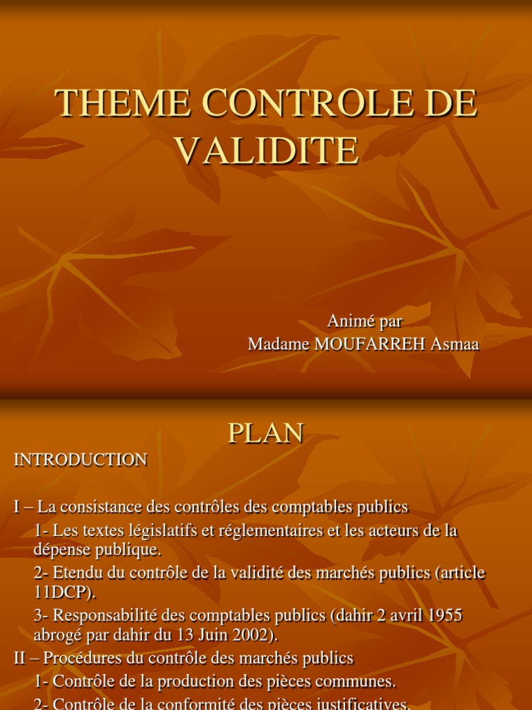 Controle de Validite | PDF | Crédit (Finance) | Droit statutaire