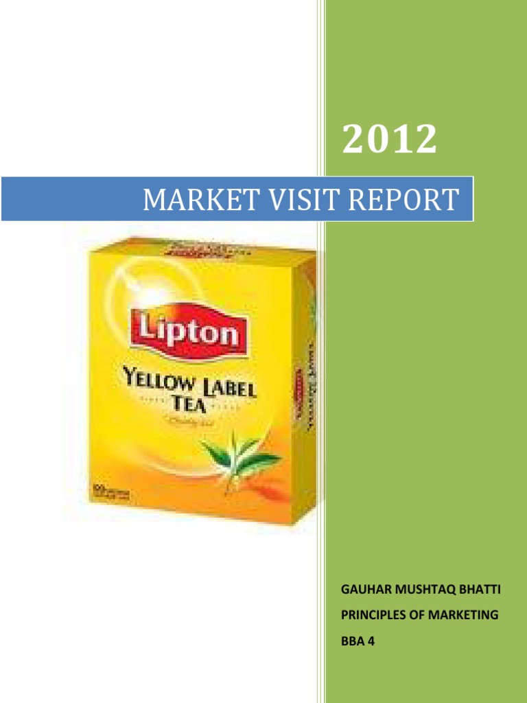 Market Visit Report | PDF | Tea | Point Of Sale