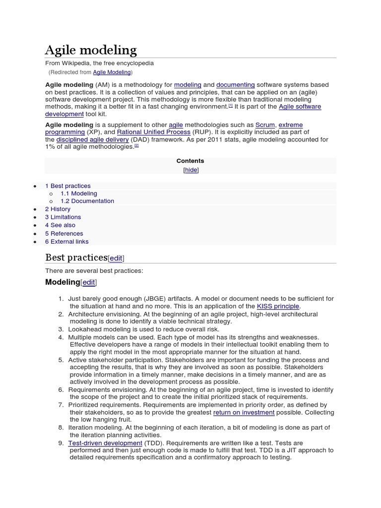 Agile Modeling: Best Practices | PDF | Agile Software Development ...