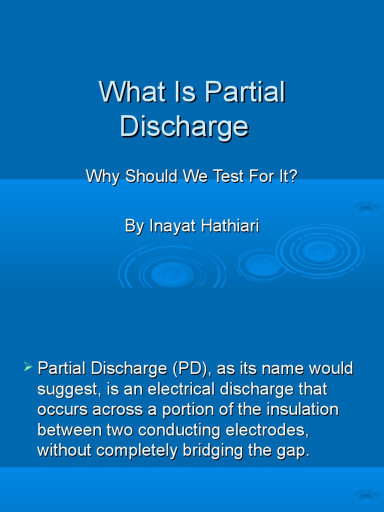 What Is Partial Discharge | PDF | Insulator (Electricity) | Power (Physics)