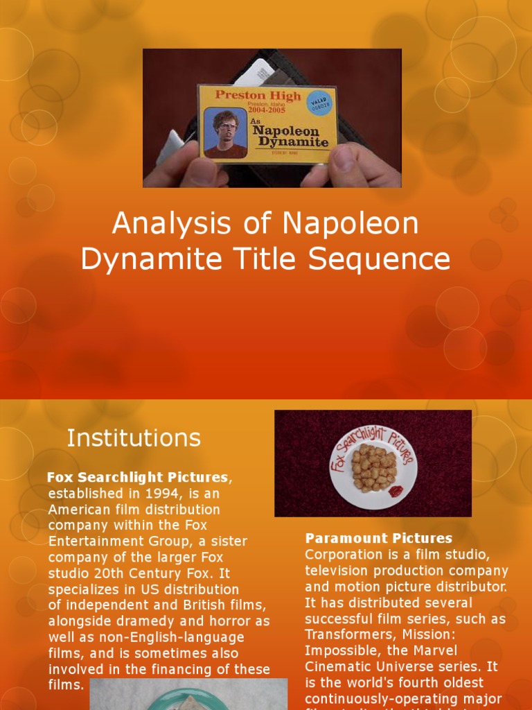 Analysis of Napoleon Dynamite Title Sequence | PDF | Narration | Comedy