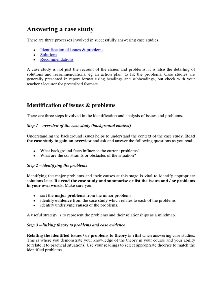 Answering A Case Study | PDF | Case Study | Leadership