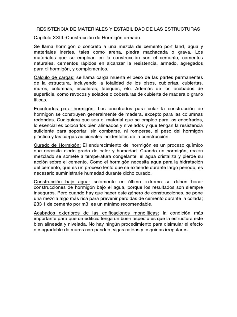 Resistencia de Materiales y Estabilidad de Las Estructuras | PDF ...