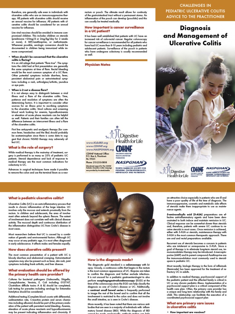 Ulcerative Colitis Brochure PDF | PDF | Inflammatory Bowel Disease ...