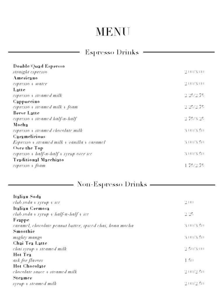 Kairos Menu | PDF