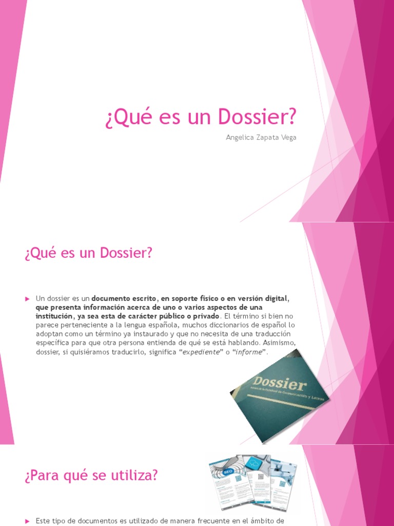 Qué Es Un Dossier | PDF | Información | Diseño