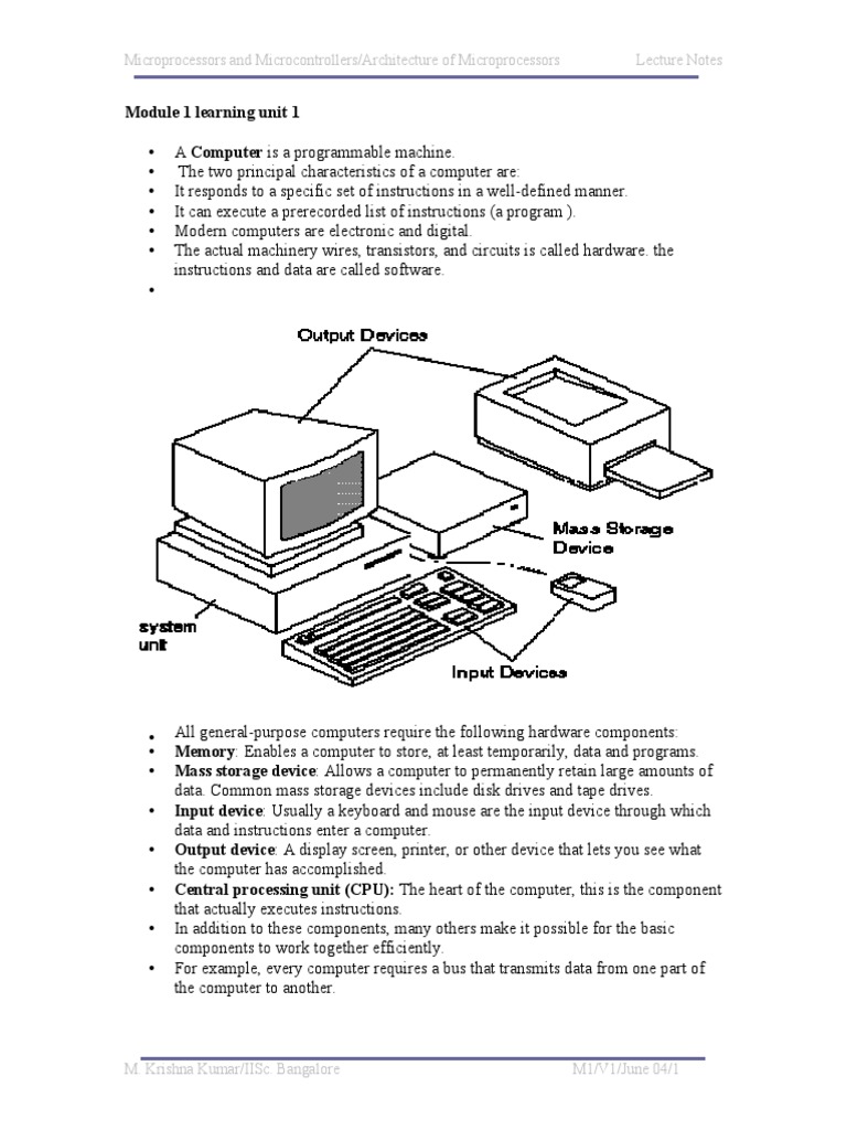 MPU & MCU 8 X Lessons Notes | PDF | Digital Signal Processor ...