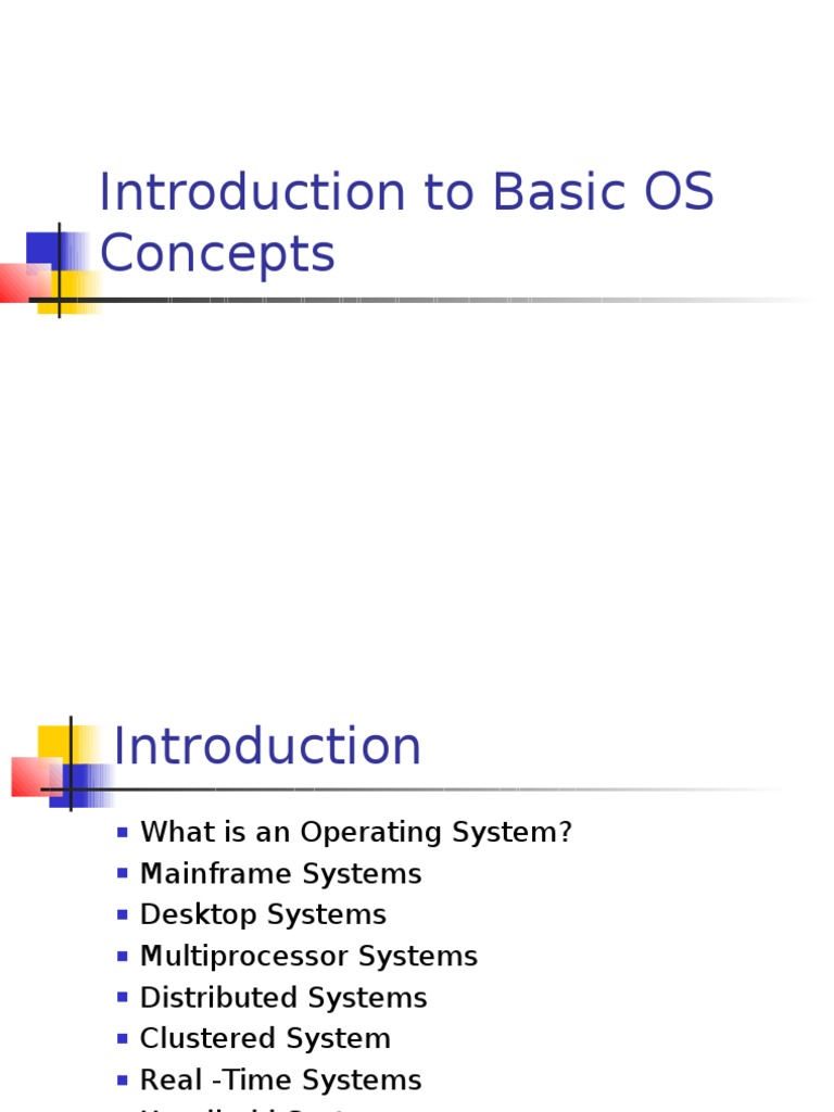 Introduction To Basic OS Concepts | PDF | Operating System | Computer ...