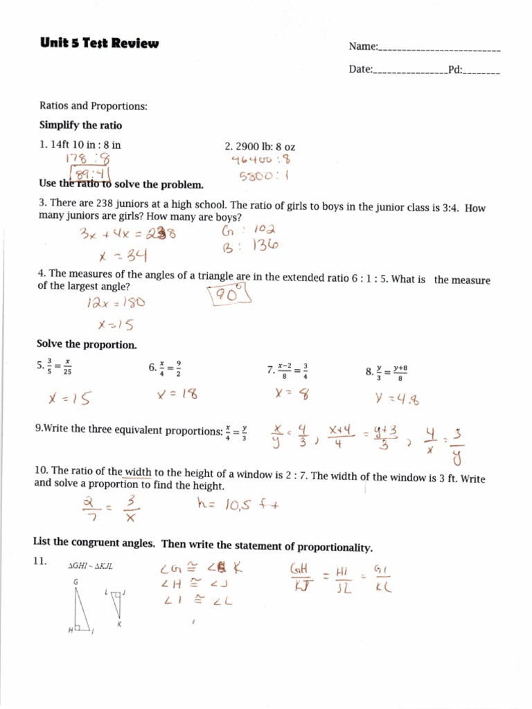 Unit 5 Geometry Review and Test Prep | PDF | Euclid | Elementary ...