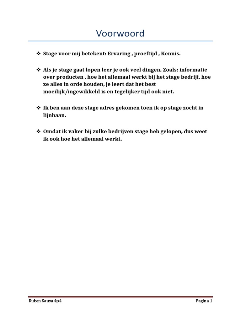 Stageverslag Etos | PDF